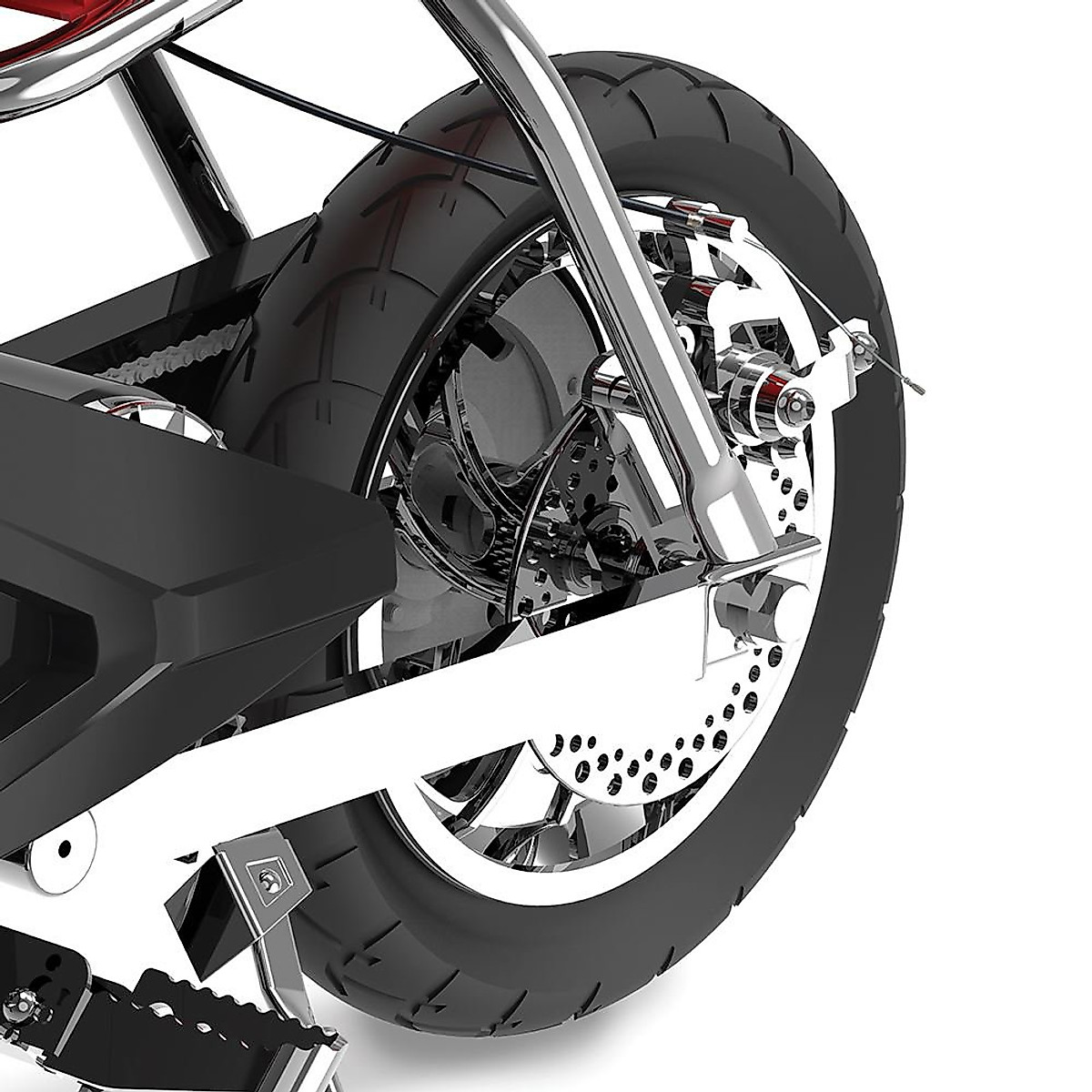 Razor RSF350 Electric Bike with Pneumatic Tires, Chain Driven Motor, and Hidden Compartment Supports 140 Pounds and Speeds of 14 Miles per Hour, Red