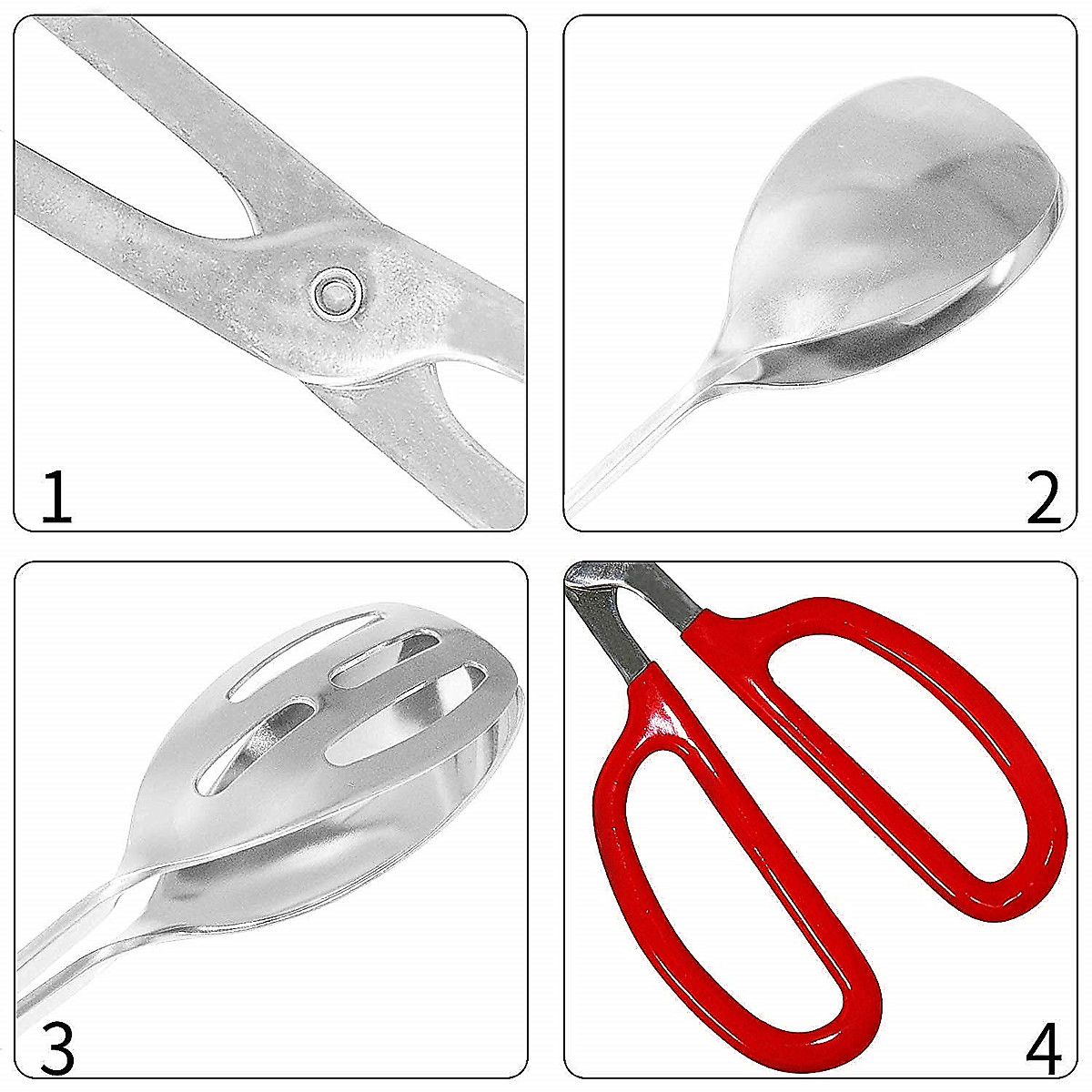Buffet Tongs,Acacia Salad Servers,AIVS Stainless Steel Buffet Party Catering Serving Tongs and 10" Wood Spoon & Fork Set Cooking Utensils,Set of 3