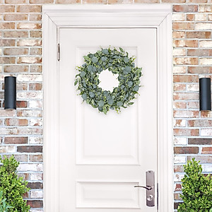 CEWOR 2 Pack 5.5ft Artificial Eucalyptus Garland Spring Garland Fake Silver Dollar Greenery Garland Vines Table Runner for Wedding Home Party Mantle Wall Decor