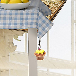 KEISSCO Cup Cake Tablecloth Weights Cute Table Clip Clamps Table Cover Weights for Outdoor Garden Party Picnic, Set of 4