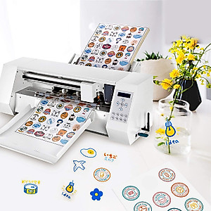 Printable Sticker Paper for Your Inkjet Printer - 8.5 x 11 Inches 20 Sheets Translucent Premium Waterproof Sticker Paper - Dries Quickly and Holds Ink Beautifully