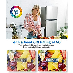 2 Pack Black Ceiling Light, 13 Inch Flush Mount LED Ceiling Light, Kids Bedroom Lighting with 5CCT(2700K/3000K/3500K/4000K/5000K Adjustable), 23W, CRI80 Eye Caring Illumination, ETL Listed