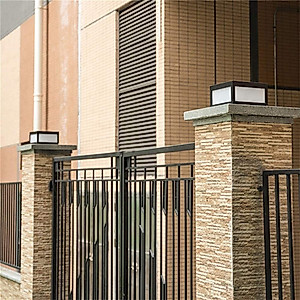 KLFJFD Solar Lights Outdoor,Modern Waterproof Villa Garden Gate Lights,Aluminum Lamp Body,Waterproof and Rustproof,for Home Garden