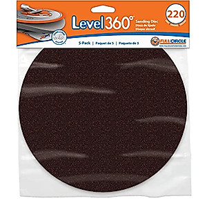 Full Circle International Inc. SD220-5 8-3/4- Level360 Sanding Disc 220 Grit, 5 Pack