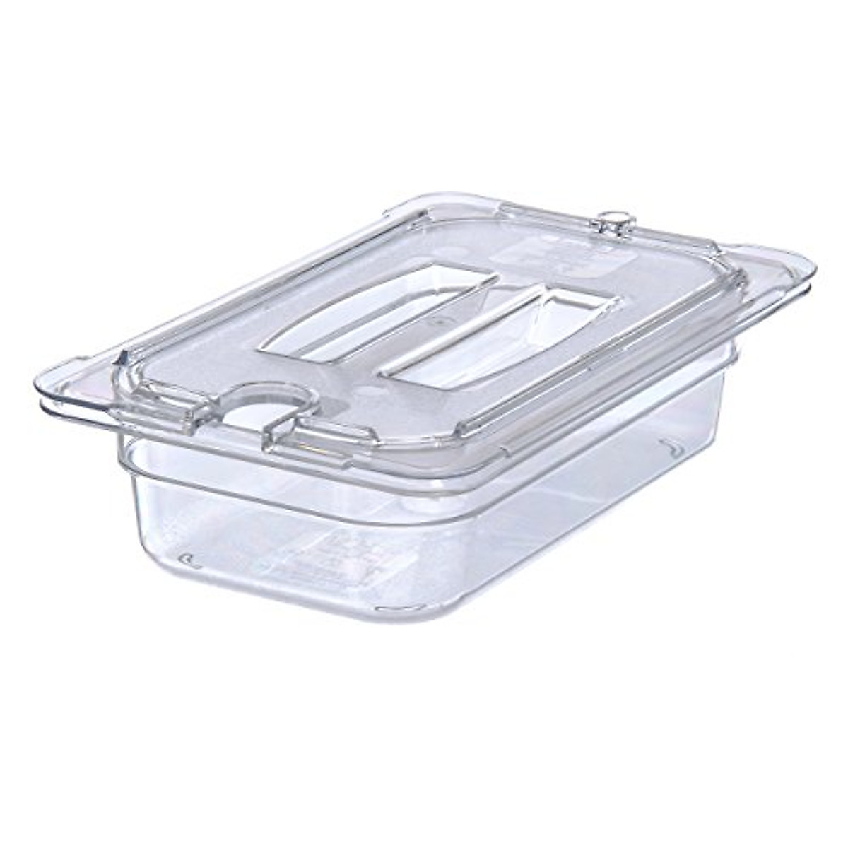 Carlisle FoodService Products Plastic Food Pan 1/4 Size 2.5 Inches Deep Clear