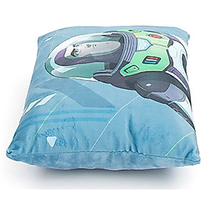 Jay Franco Disney Pixar Lightyear Decorative Pillow - Super Soft Throw Plush Pillow Features Buzz - Measures 10 x 14 Inches (Official Disney Pixar Product)