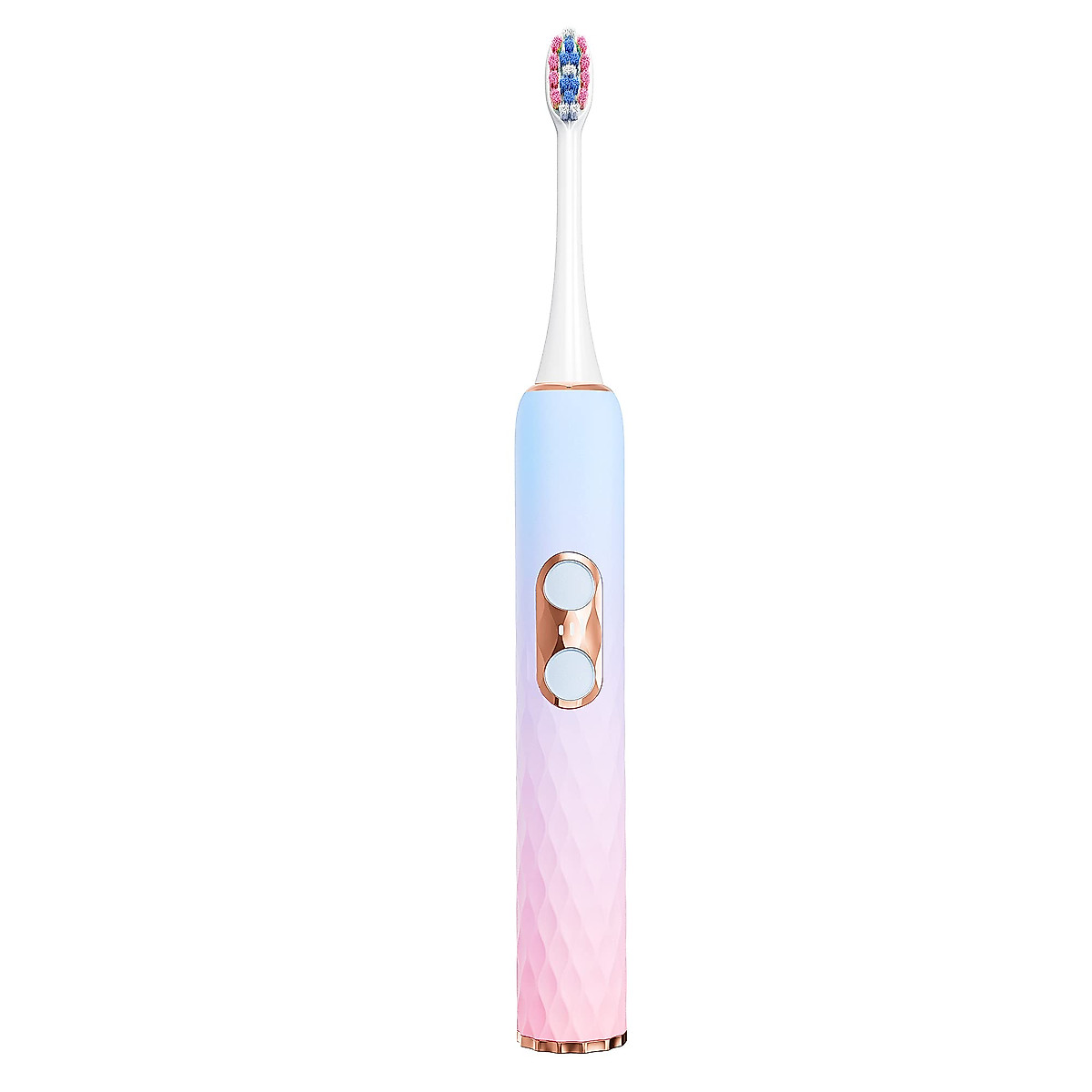 DYCROL Electric Toothbrush, IPX7 Waterproof, 9 High-Efficiency Brushing Modes, 4 Replacement Brush Heads, 2-Month Battery Life, Fast Charging, Gradient Pink