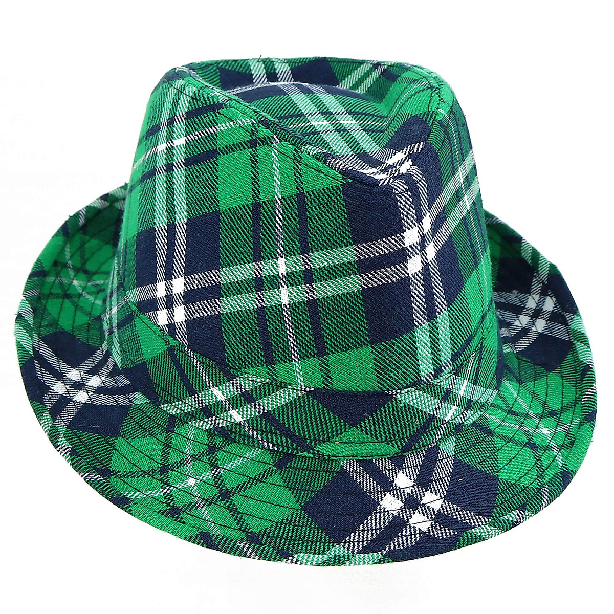 Skeleteen Irish Plaid Green Fedora - St. Patrick's Day Costume Accessories Leprechaun Hat For Men Women and Kids