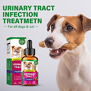 ZNFSZ Pet UTI Treatment Drops, Dog UTI Treatment, Cat UTI Medicine, Renal Health Support for Cats&Dogs, Bladder Control, Prevent Incontinence&Bladder Stone, 60ml