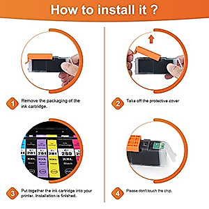 TESEN Compatible Ink Cartridge Replacement for Canon 280XXL PGI-280XXL PGI 280 XXL Black Ink Cartridge Use with PIXMA TR7520 TR8520 TS6120 TS6220 TS8120 TS8220 TS9120 TS9520 TS9521C Printer, 3 Pack