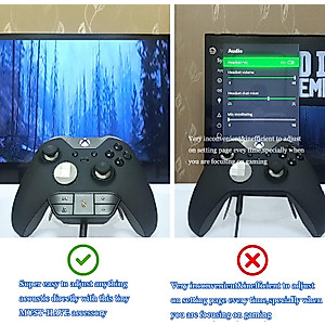 YLYXCCH Stereo Headset Adapter for Xbox One & Xbox X|S Controller -Headphone Audio Converter for Voice Chat & Game Sound Mix Adjust Audio Balance (Game Sound & Voice Chat), Volume, Mic Directly