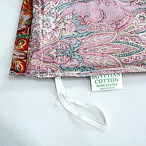 Softta Luxury European Floral Bedding Bohemian Queen 3 Pcs Damask Paisley Pattern Baroque Duvet Cover Sets 100% Egyptian Cotton 1000 Thread Count Burgundy red and Gold