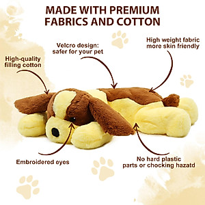 CZTNNZK Heartbeat Puppy Toy for Anxiety Relief, Dog Behavioral Aid Toy for Puppies Sleep Aid Separation Anxiety Soother,Newborn Puppy Sleep Aid Plush Toy,Plush Toys for Dogs.(Yellow)