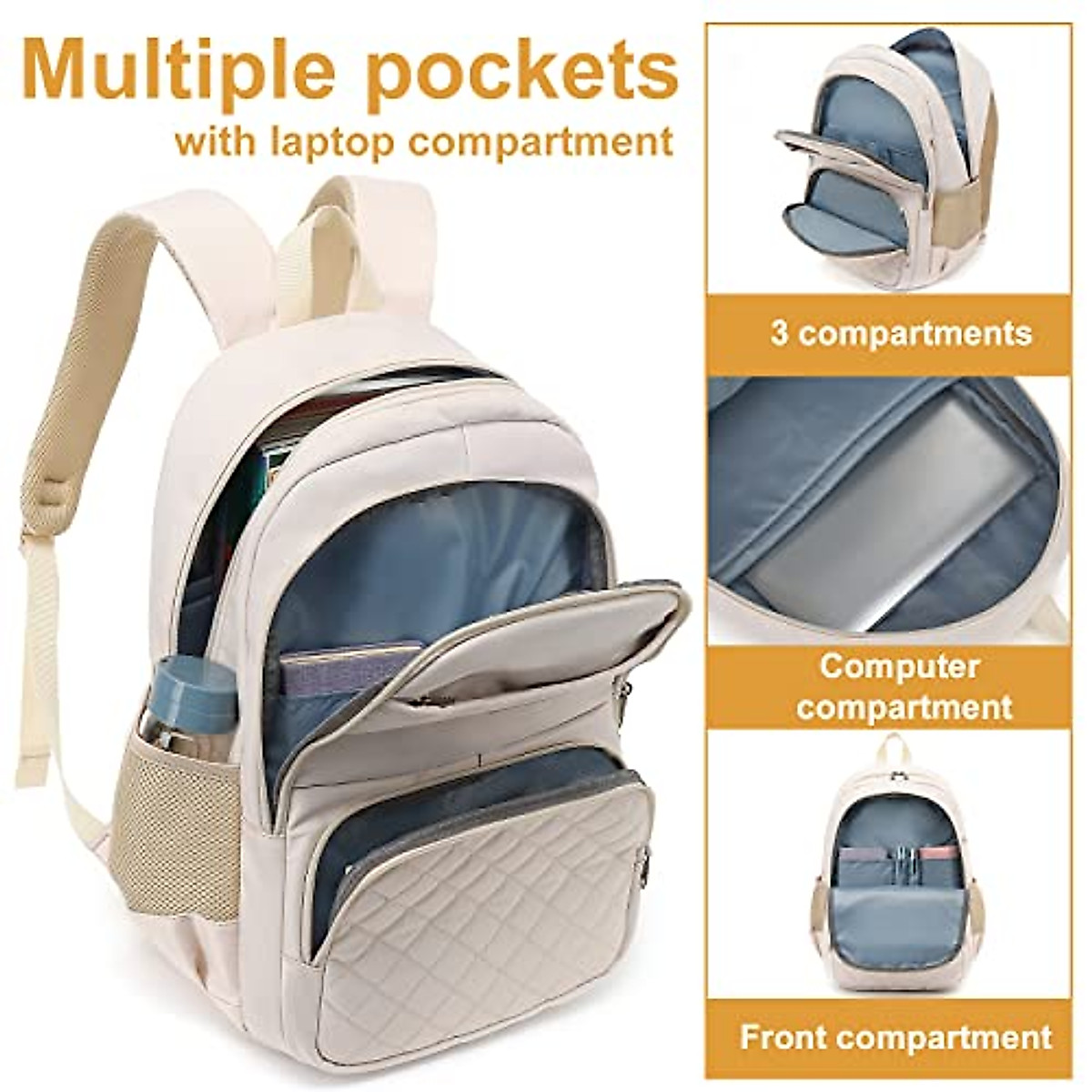 CAMTOP Laptop Backpack 15.6 Inch School BookBag with Pencil Case College Backpacks Teacher Work Travel Casual Daypacks for Teens Girls Women