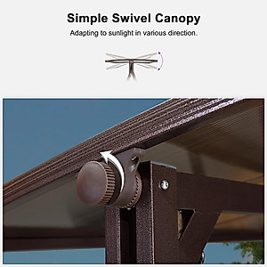 PURPLE LEAF Outdoor Patio Porch Swing with Adjustable PVC Canopy, 3-seat Swing Chair Bench with Side Cup Holder for Backyard Front Porch Lawn, Cushions and Pillow Included, Beige