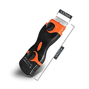 Razor Blade Scraper, Double Edge Razor Scraper Remover Tool with 30 Pcs Razor Blades for Labels Stickers Decals Removal Auto Window Tint Vinyl Tool Application (2 Pack)