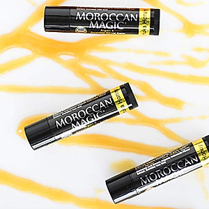 Moroccan Magic Organic Manuka Honey Lip Balm 3 Pack | Made with Natural Cold Pressed Argan and Essential Oils Lip Balm | Smooth Application | Non-Toxic, Cruelty Free