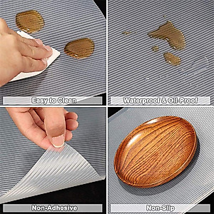 Bloss Shelf Liner Cabinet Pad Refrigerator Mat Waterproof Non-Slip Drawer Mat for Kitchen Home-Clear, 17.7 ×59 Inch