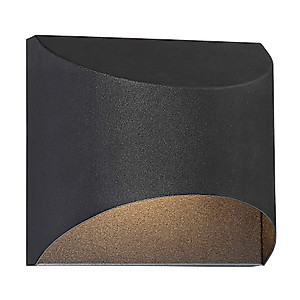 Possini Euro Design Ratner Modern Outdoor Wall Light Fixture Black LED Downlight Dark Sky 5 1/2" for Exterior Barn Deck House Porch Yard Patio Outside Garage Front Door Garden Home Roof Lawn