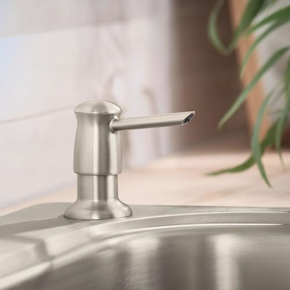 Moen Lainie Stainless Dual-Mount 22-Inch x 33-Inch Stainless Steel Kitchen Sink with Pulldown Kitchen Faucet and Soap Dispenser, All-in-One Kit, 21689