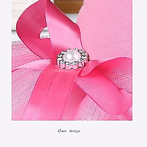 Dog Dresses for Small Medium Dog Cat Pet Dog Princess Tutu Dresses Dog Skirt Bow Crystal Belt Skirt Pet Clothes (Large, Pink)