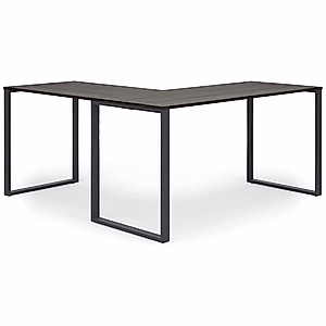 HON Basyx L-Shape Corner Computer Desk, Gray