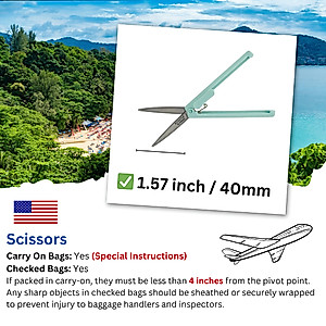 SUN-STAR Slarino Travel Ready Compact Scissors - Pocket Sized & Portable, White S3719995