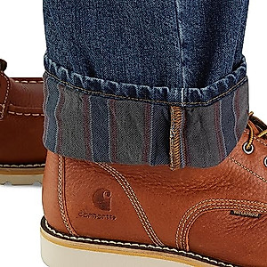Carhartt Men's Relaxed Fit Flannel-Lined 5-Pocket Jean, Canal, 32 x 32