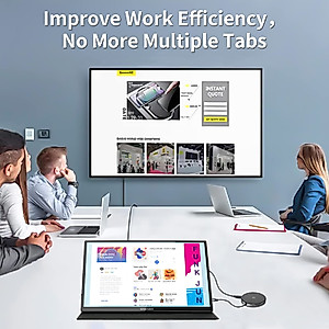 WIMAXIT 14" Portable Touch Monitor 1920x1080p Full HD Vesa Mount 98% sRGB Compatible with Laptop/PC/Game Console via HDMI/USB-C/3.5mm Audio Includes Cover Stand