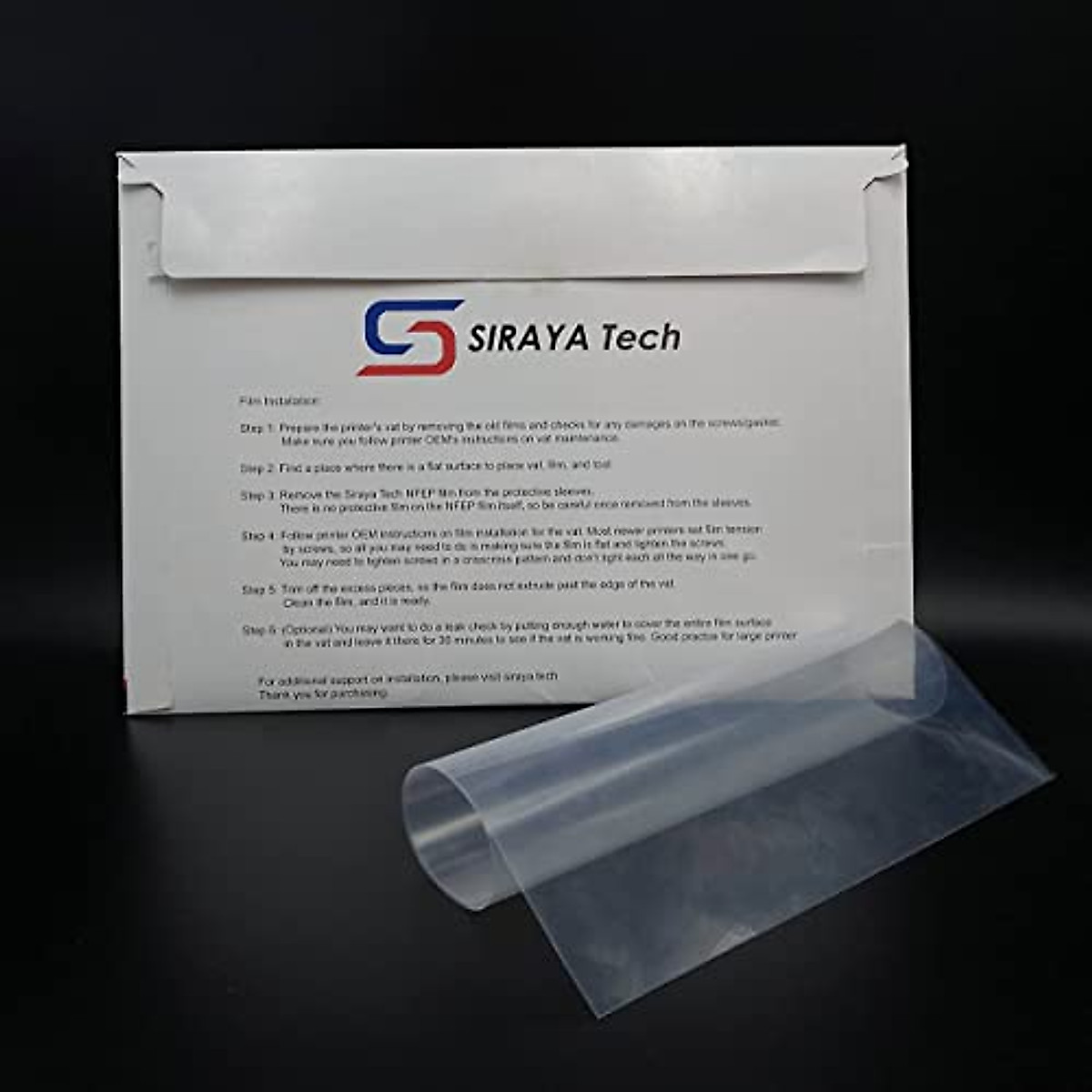 Siraya Tech 2 Pcs NFEP Film - A4 Size (210 X 297mm) Better Durability Fewer Layer Lines Accurate Print Results Great for Resin Printing Better Performance Over FEP for LCD DLP 3D Printers