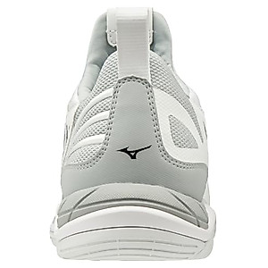 Mizuno Women's Wave Luminous Volleyball Shoe, white-silver, 9 B US