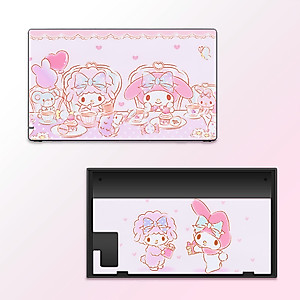 BelugaDesign Hello Melody Switch Skin | Cute Pastel Sticker Wrap Vinyl Decal | Bunny Animal Anime Kawaii Japanese Cartoon Game l Compatible with Nintendo Switch (Switch Standard, Pink)