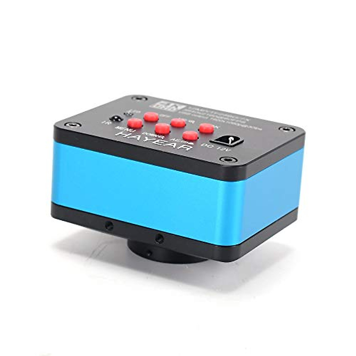 HAYEAR 4K HDMI Microscope Camera Kit for Industry Lab PCB USB Output TF Card Video Recorder +180X C-Mount Lens + Big Stereo Stand +144 LED Light