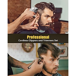 Romanda Clippers and Trimmers Set, Hair Clippers for Men Cordless,Mens Clippers and Grooming Set,Barber Clippers Set