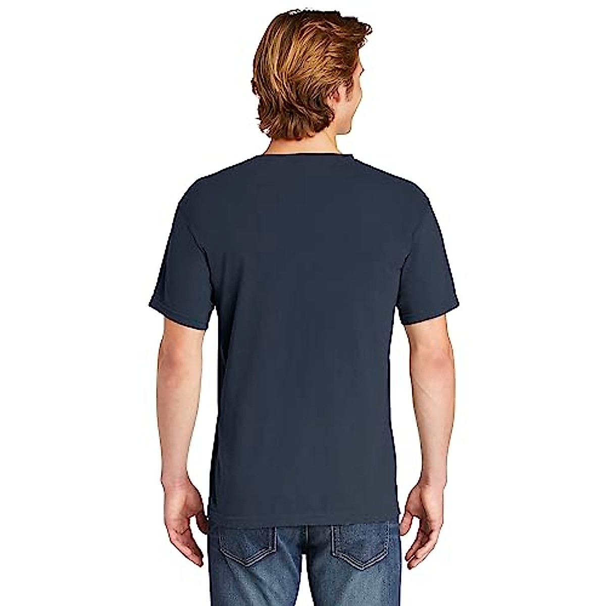 Comfort Colors Men's Adult Short Sleeve Tee, Style 1717 (Large, Midnight), Navy