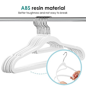 DUDUCOFU Velvet Hangers Non Slip Felt Hangers, 30 Pack White Velvet Hangers Clothes Hangers Space Saving Slim Hangers with 360 Degree Swivel Hook for Suits Coats, Jackets, Pants, and Dress Clothes