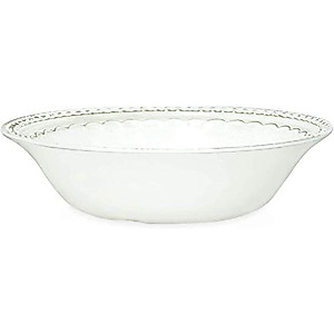 Zak Designs Melamine Dinnerware Set, 12-Piece, Service for 4, French Country House (Oyster White)