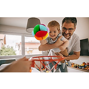 beetoy Baby Textured Ball, Baby Fabric Plush Stuffed Ball Toys,Developmental Bumpy Ball Toy- Montessori Soft Ball Toys with 12 Textured Fabric for Babies 6-12 Months