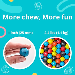 Gumballs for Gumball Machine - Berry Mix 1 Inch Bubble Gum Balls Bulk - Gumball Machine Refills - Double Bubble Chewing Gum - 2.4 Pound - 136pcs King Gumballs Bulk