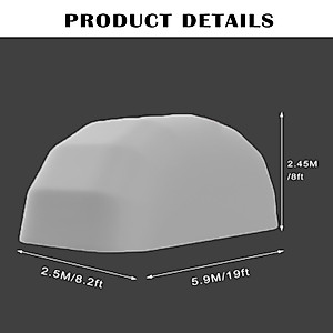 Heavy Duty Carport, Fully Automatic Large Huge Portable Garage, Stainless Steel Material Folding Telescopic Car Tent, Outdoor Car Canopy for Auto,5.9 * 2.5 * 2.45M/19 * 8.2 * 8ft