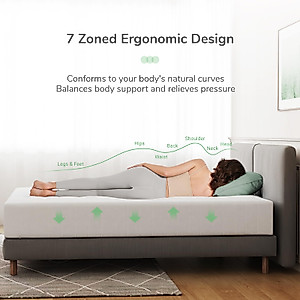 Novilla Twin Mattress 12 Inch Foam Mattress in a Box, Grey Foam Mixed High Density Base Support Foam for a Peaceful Sleep, Pressure Relief, Medium Plush Twin Size Mattress with Tight Top