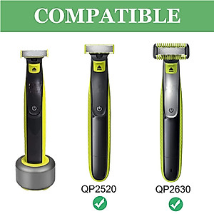 Shaver Razor stand Philips Norelco One Blade QP2520 & QP2630,Aluminum Alloy Men's Shaving Stand Bathroom Sink, Desk, Counter, Dresser, or Travel (Gray+Green), Green+Black,Silver+Black,Gray+Green