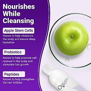 Ongaro Beauty Organic Sulfate Free Shampoo - Hydrating Hair Solution with Aloe Vera, Probiotic Extracts, Peptides & Apple Stem Cells - Promotes Healthy Hair for Dry, Oily, and Colored - 12 fl oz