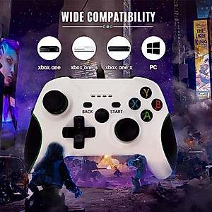 Yousang Wired Xbox One Controller with Vibration Feedback ＆ Upgraded Joystick Controller Replacement for Xbox One Game Controller for Xbox One Series and PC