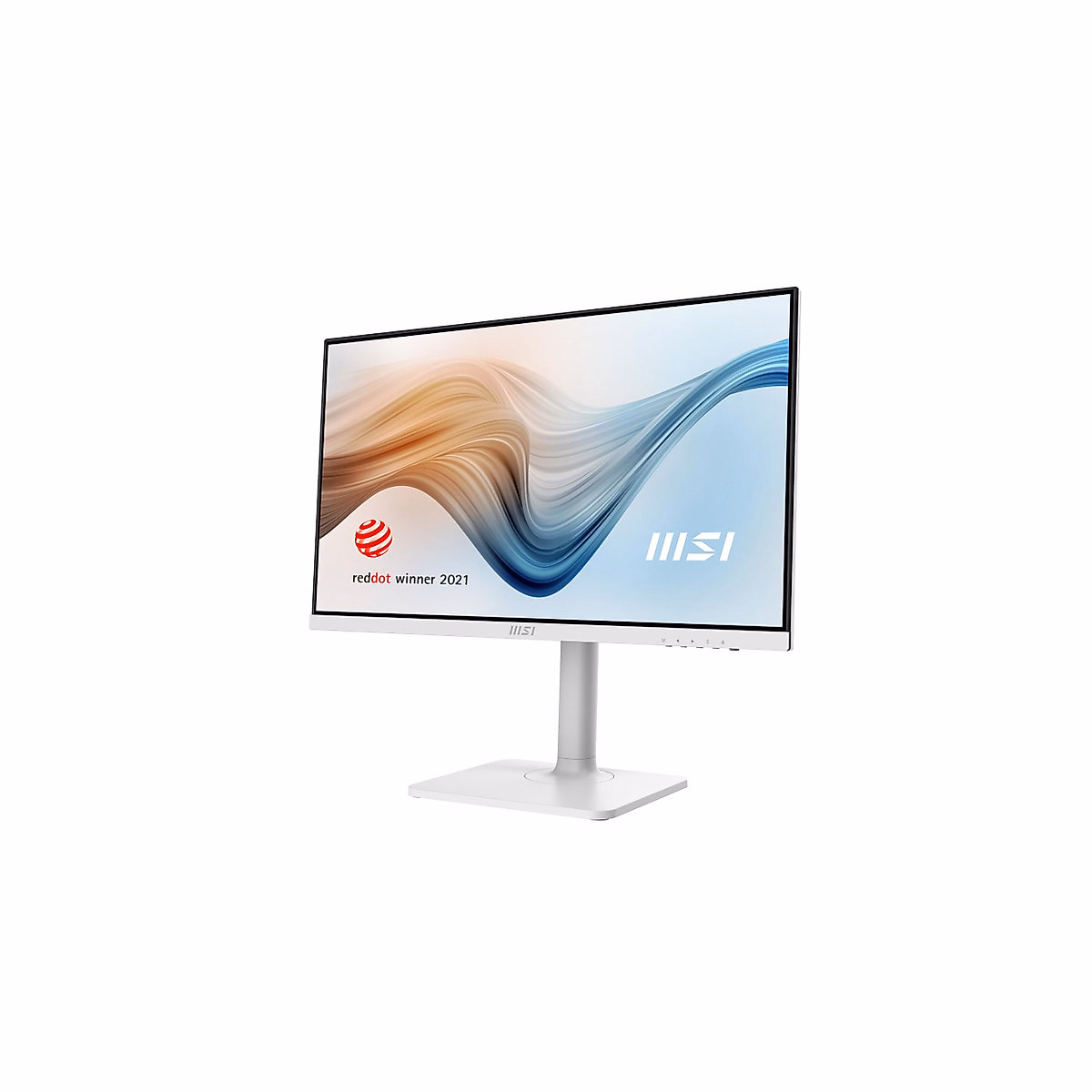 MSI Modern MD241PW, 24" Monitor, 1920 x 1080 (FHD), IPS, 75Hz, TUV Certified Eyesight Protection, 5ms, HDMI, USB C, Tilt, Swivel, Height Adjustable, Pivot, White