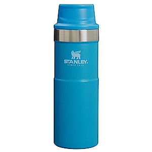 Stanley Classic Trigger Action Travel Mug – Leak Proof + Packable Hot & Cold Thermos – Double Wall Vacuum Insulated Tumbler for Coffee, Tea & Drinks – BPA Free Stainless-Steel, 16 Oz, Azure