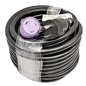 Parkworld NEMA L6-30 Extension Cord, Locking 3-Prong, 30 AMP, 250 Volts, 7500 Watts (50FT)
