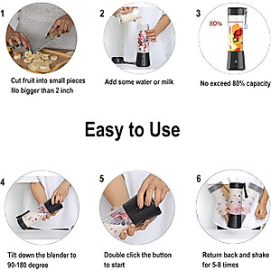 CollapsiPro USB Rechargeable Portable Blender, 0.8 Pounds, Black, One-Touch Operation, Ideal for Smoothies, Juices, Shakes, and More