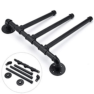 SCDGRW Industrial Style Iron Pipe Swing Out Towel Rack, Wall Mounted 3 Arm Swivel Towel Bar Rack Vintage Iron Pipe Towel Holder Storage Organizer