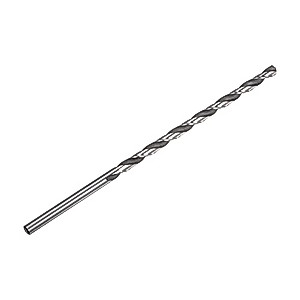 HARFINGTON 6542 High-Speed Steel Twist Drill Bit, 7mm Drill Bit 200mm Length Extended Straight Shank Black Oxide Ground Drill Bit for Steel Aluminum Alloy